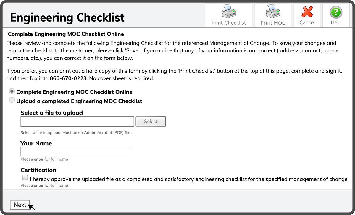 Contractor Complete Engineering Checklist