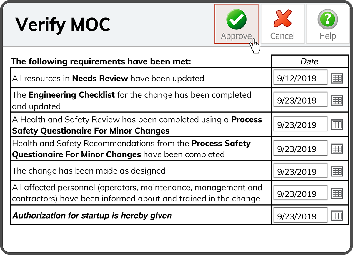 Verify/Complete MOC