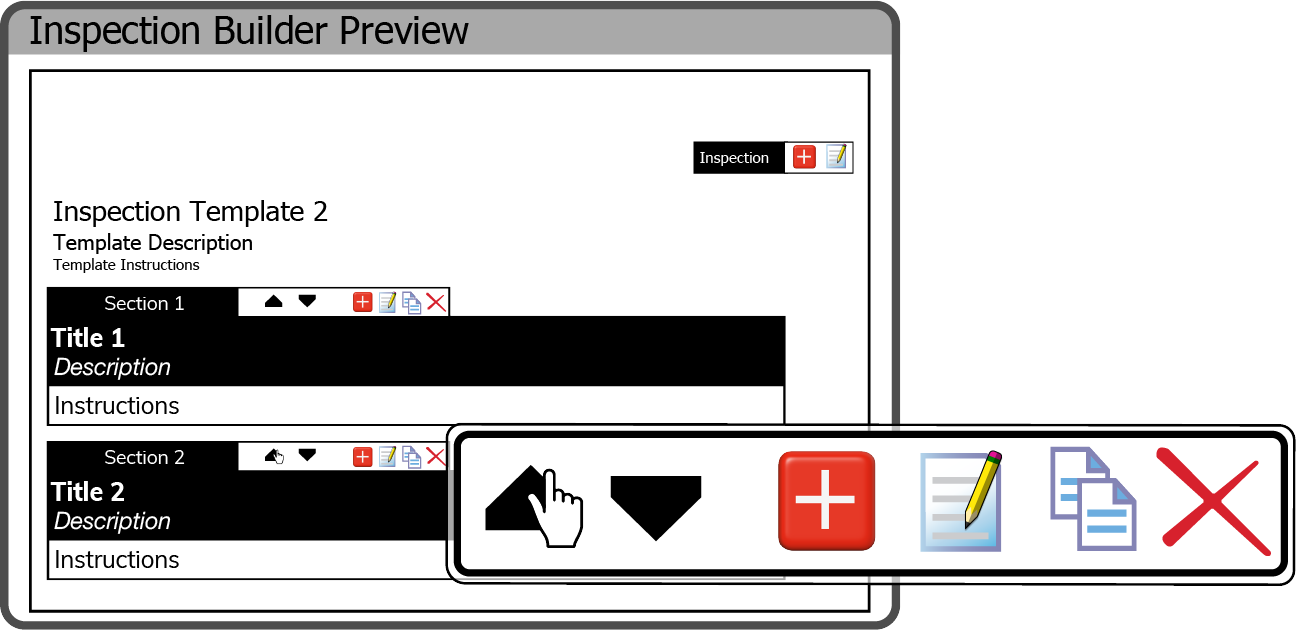 Move Inspection Template Section