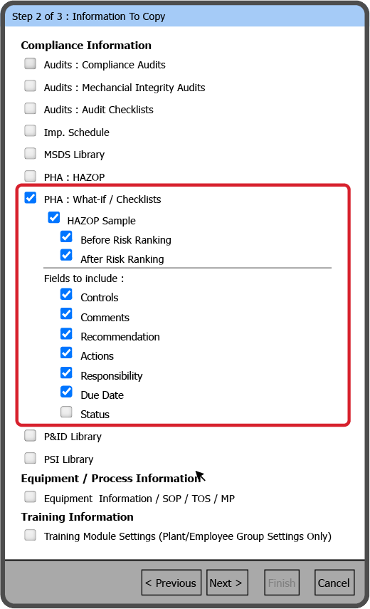 PHA - What-if/Checklists